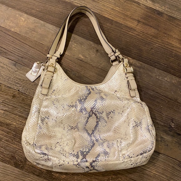 Coach | Bags | Authentic Coach Madison Python Embossed Handbag | Poshmark